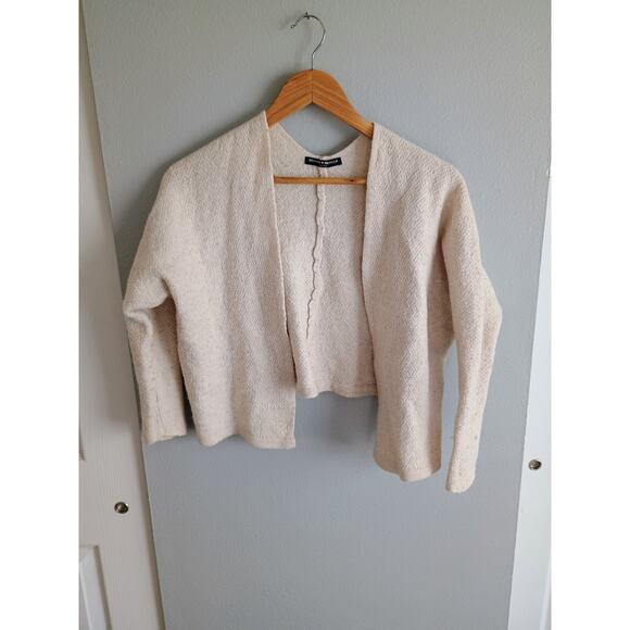 Brandy Melville | Sweaters | Brandy Melville Cropped Open Cream Front ...